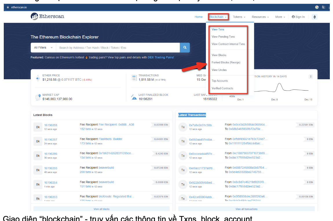 Etherscan: Công cụ theo dõi tất tần tật về blockchain Ethereum!