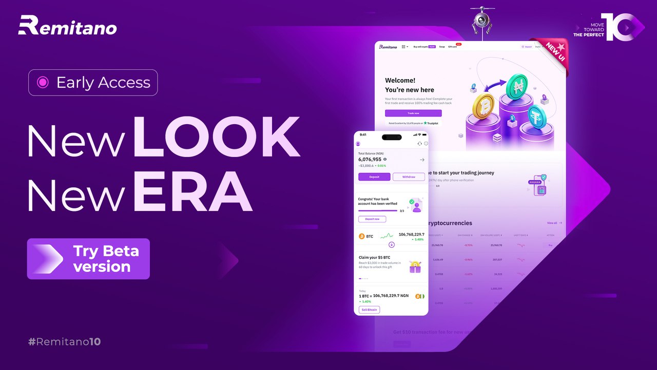 Remitano Will Soon Launch A New Look, Now Opening An Early Beta Access ...
